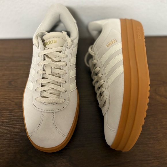 adidas | Shoes | Adidas Womens Vl Court Bold Platform Cream Sneakers ...